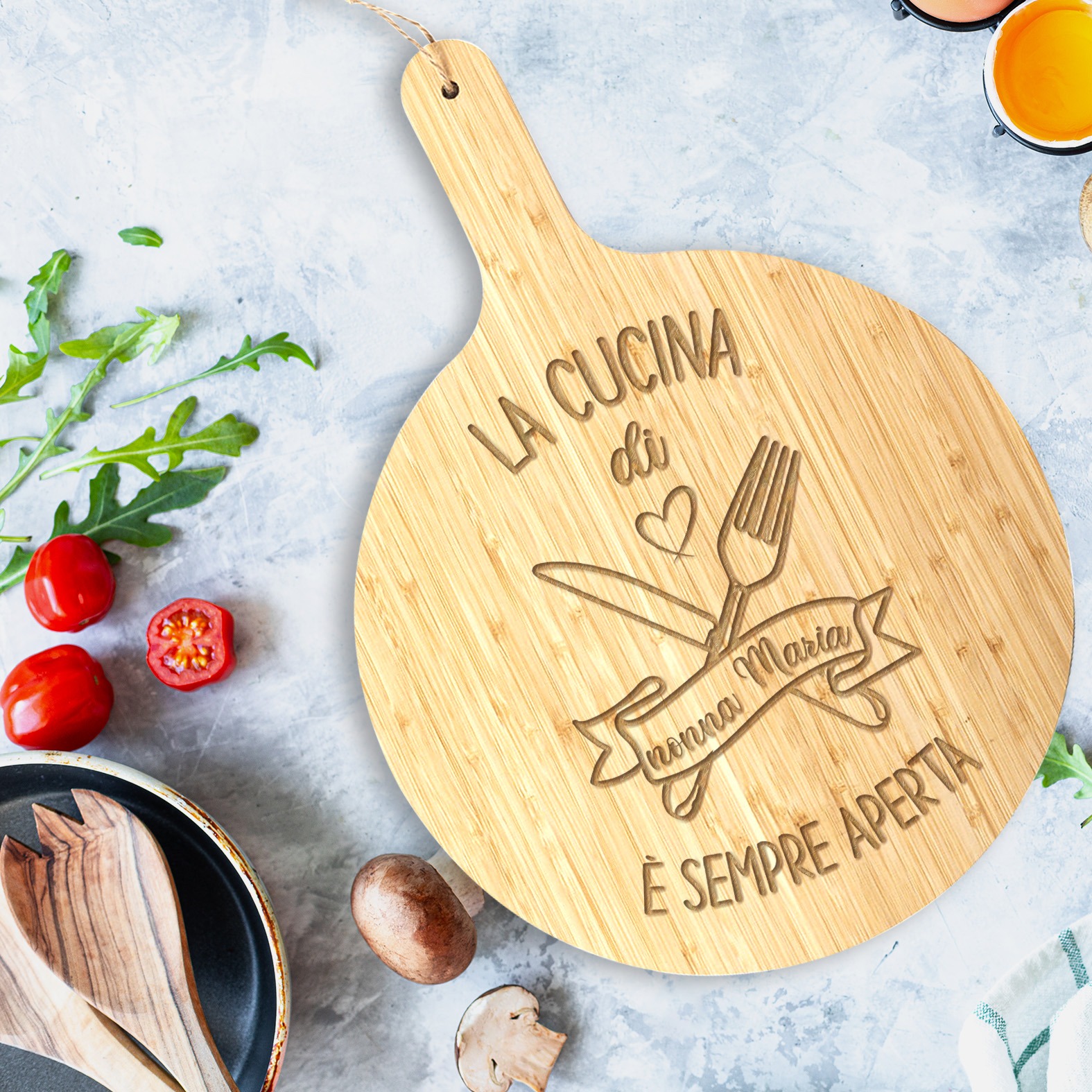 B Paper - Tagliere in legno personalizzato - La cucina della nonna